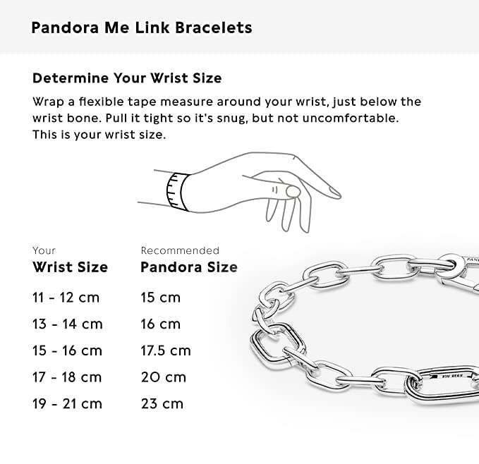 Pandora ME Link Chain Bracelet - Features 2 Connectors - Charm Bracelet for Women - Gift for Her - Sterling Silver - 7.9"