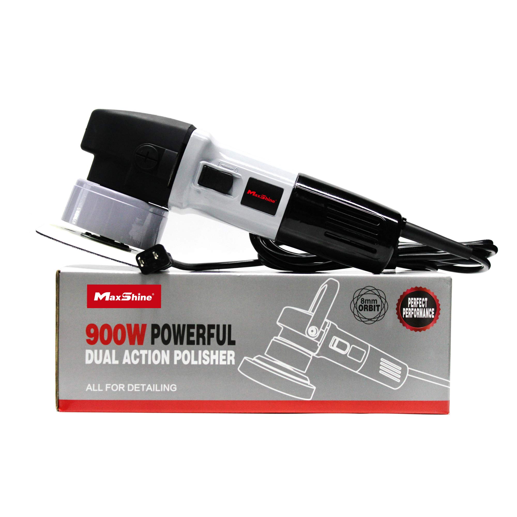 Maxshine M8S Dual Action/DA Polisher: 900W, Orbit Diameter Size: 8mm (Grey)