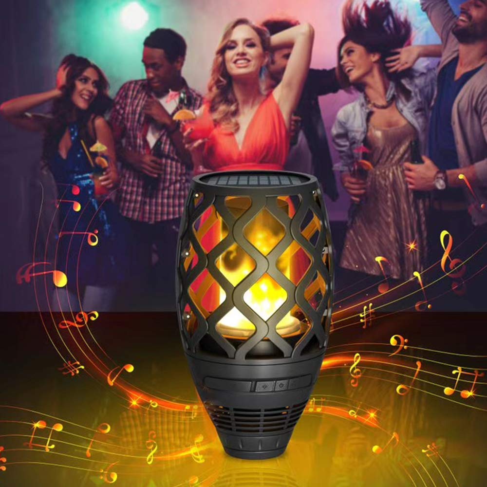 Maxsolve Solar Powered Speaker with Torches Light for Home and Garden During Christmas and New Year Waterproof