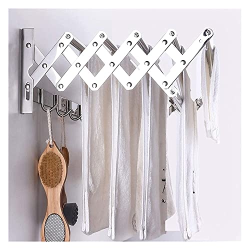 XMCX Folding Laundry Drying Rack- Wall Mounted Clothing Shelf for Shirts Pants Towels Shoes Garments Hanging Hanger Easy Storage (Size : 100cm/39.4in)