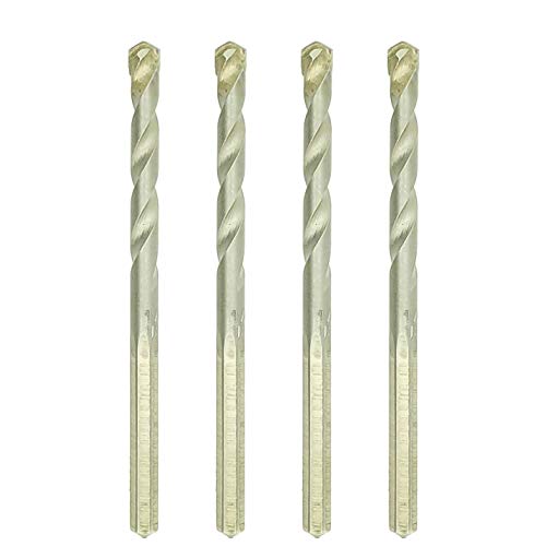 SNUG Fasteners (SNG958) Four (4) 1/4" x 4" Premium Carbide Tip Hex Shank Masonry Drill Bits | Made in The USA