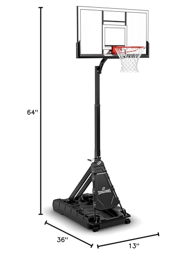 Spalding Momentous EZ Assembly 54" H-Frame Acrylic Portable Basketball Hoop