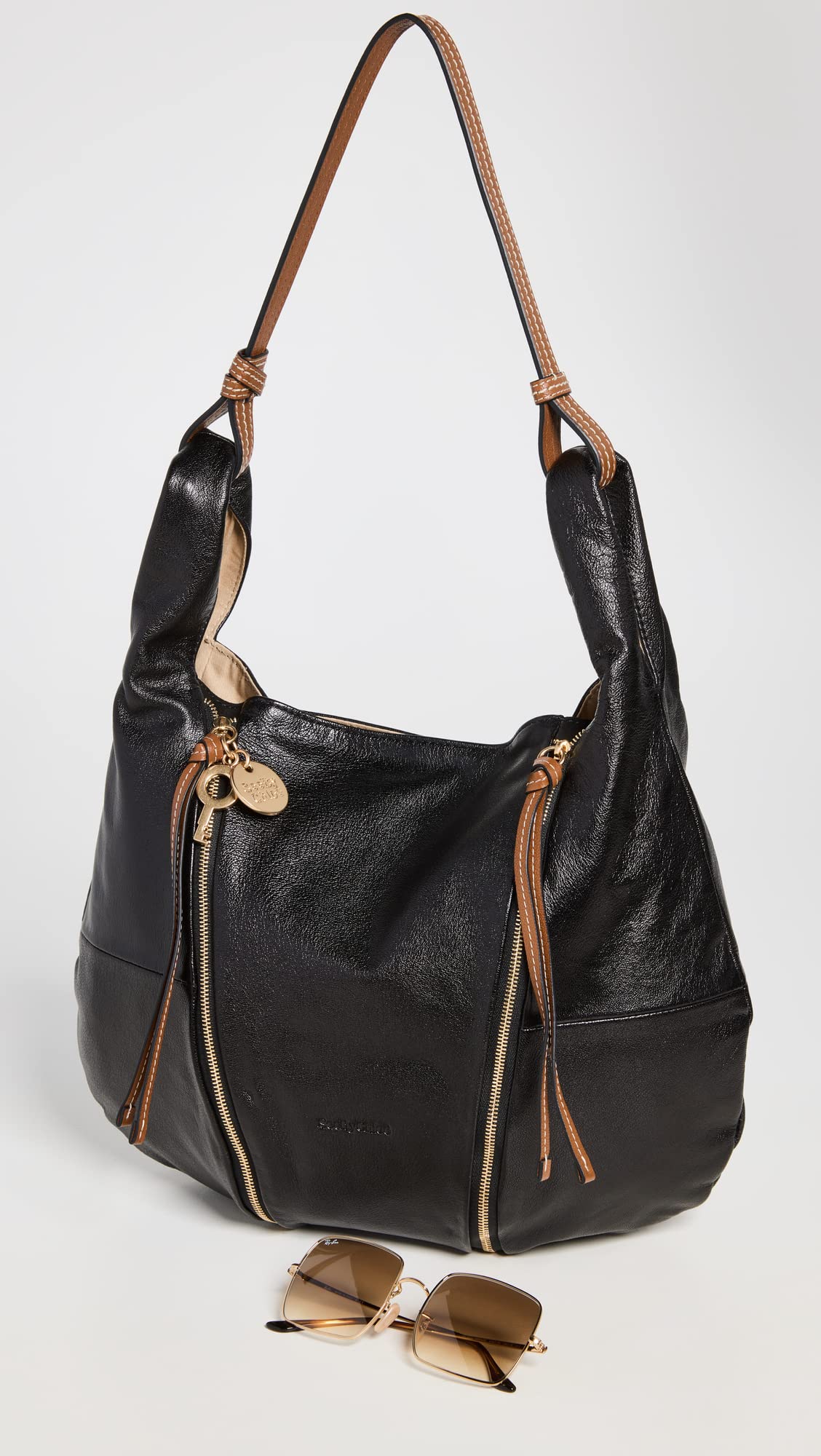 See by Chloe Women's Indra Hobo Bag, Black, One Size