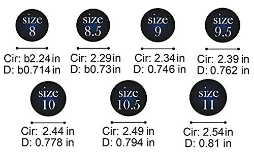 MTERO Tungsten Carbide 8 mm (5/16 in) Comfort Fit Flat Wedding Band Ring with Brushed Center & Polished Beveled Edge Two-Tone (Sizes 8 to 11) (10)