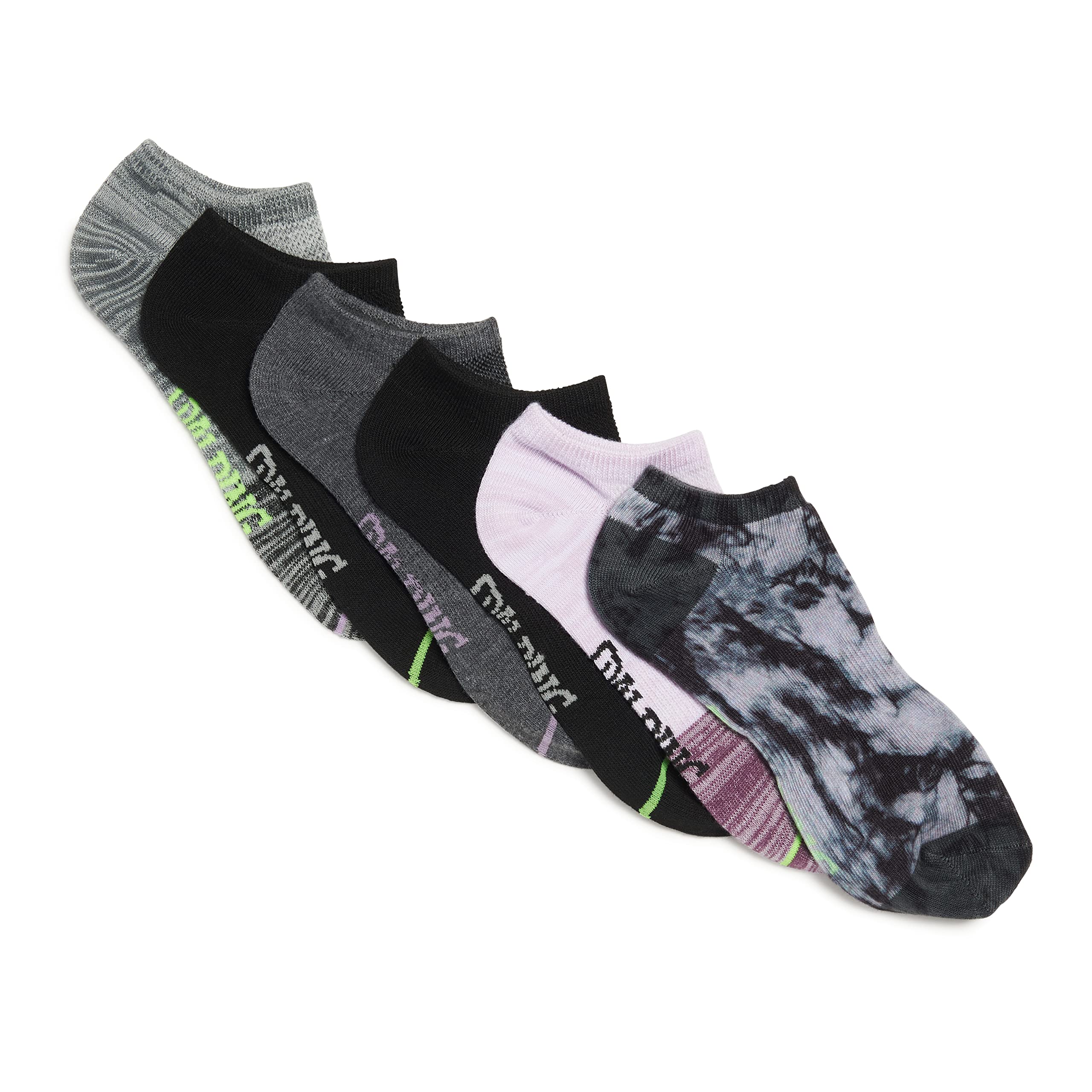 Spalding Women's Fashion Breathable No Show Socks Cushion Heel Size 9-11 - Value Pack - 6 Pairs in pack