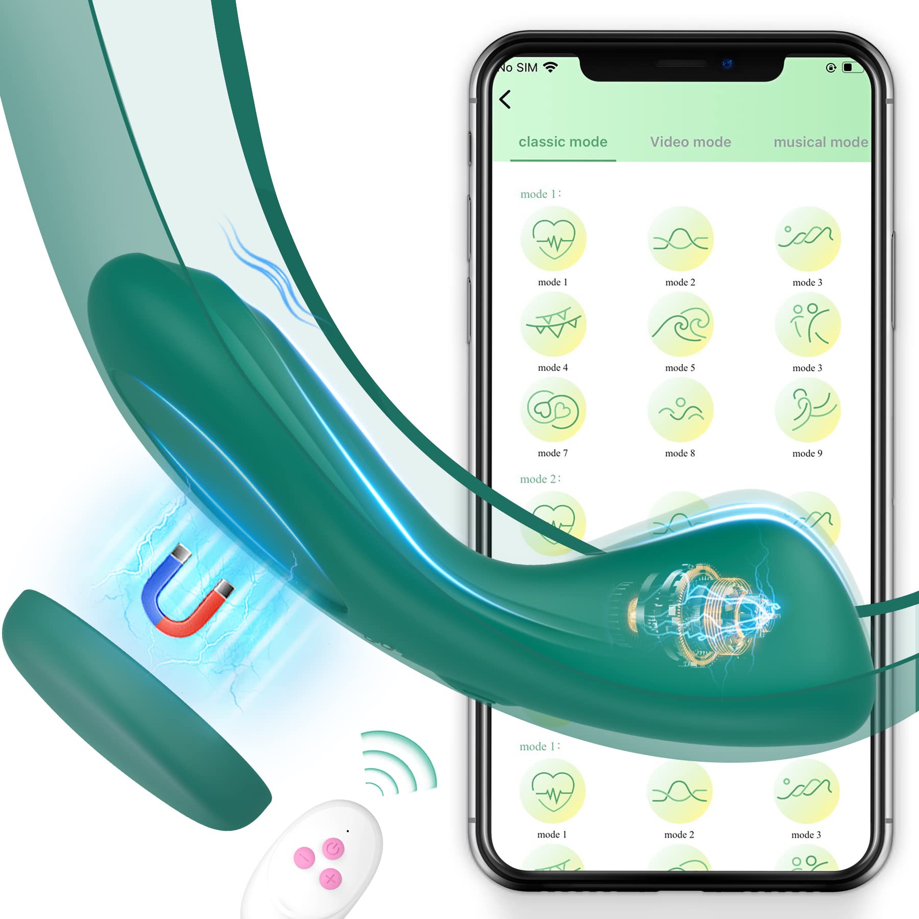 LATUNE App Remote Control Vibrator Sex Toys, Quiet Adult Toys for Womens with 10 Vibration Modes, Couples Sex Toys with Magnetic Clip for Public Play, Butterfly Vibrator Adult Female Sex Toys