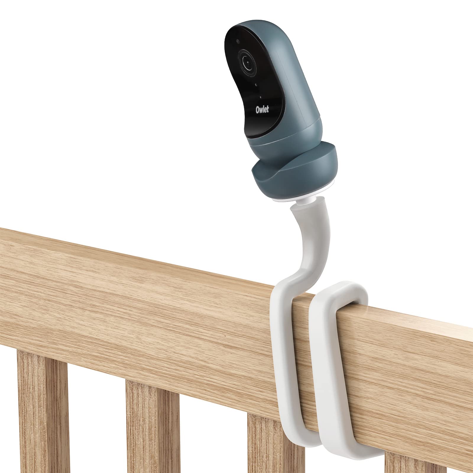 XLTTYWL Owlet Baby Camera Mount with 1/4 Screw Connection Crib Accessories Compatible with Owlet Cam/Cam 2/Duo/Duo 2 and Arlo Cameras(Gooseneck Shape Mount)