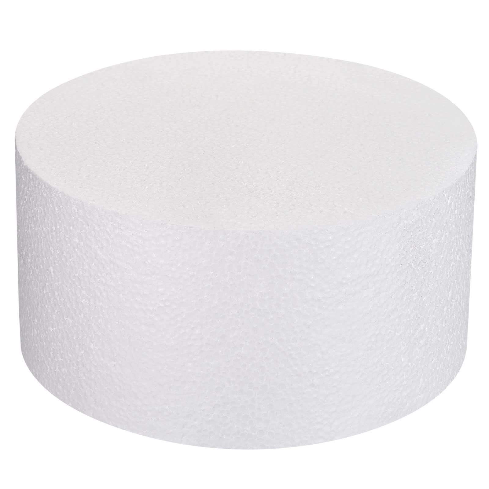 MECCANIXITY Round Foam Cake Dummy 4 Inch x 8 Inch Circle Dummy Cake Set for Wedding Cakes, Birthday Cakes, Crafts, and Window Displays