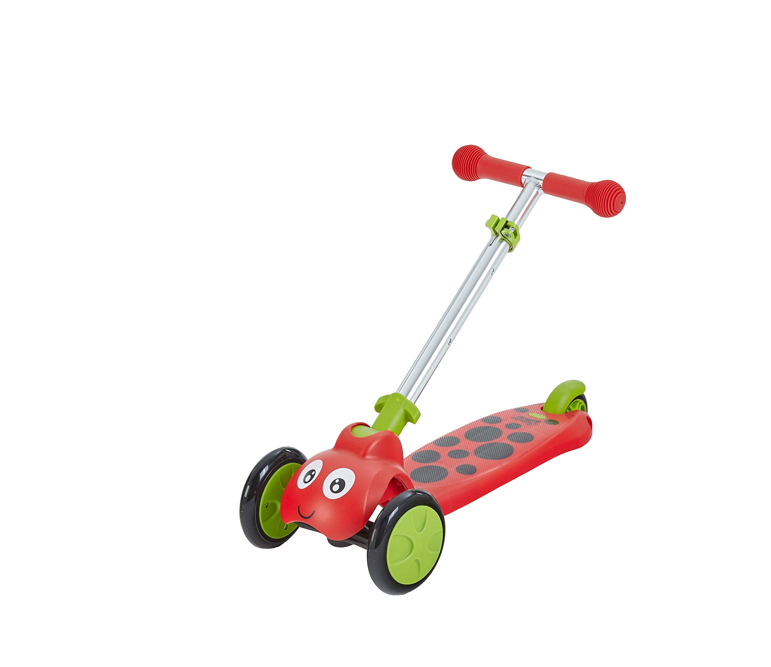 Mookie Scootiebug - Red | 3-Wheel Foldable Scooter with Height-Adjustable Handlebar, Develop Balance and Motor Skills, Sturdy and Easy to Maneuver | For Kids Ages 2 to 5 (8561)