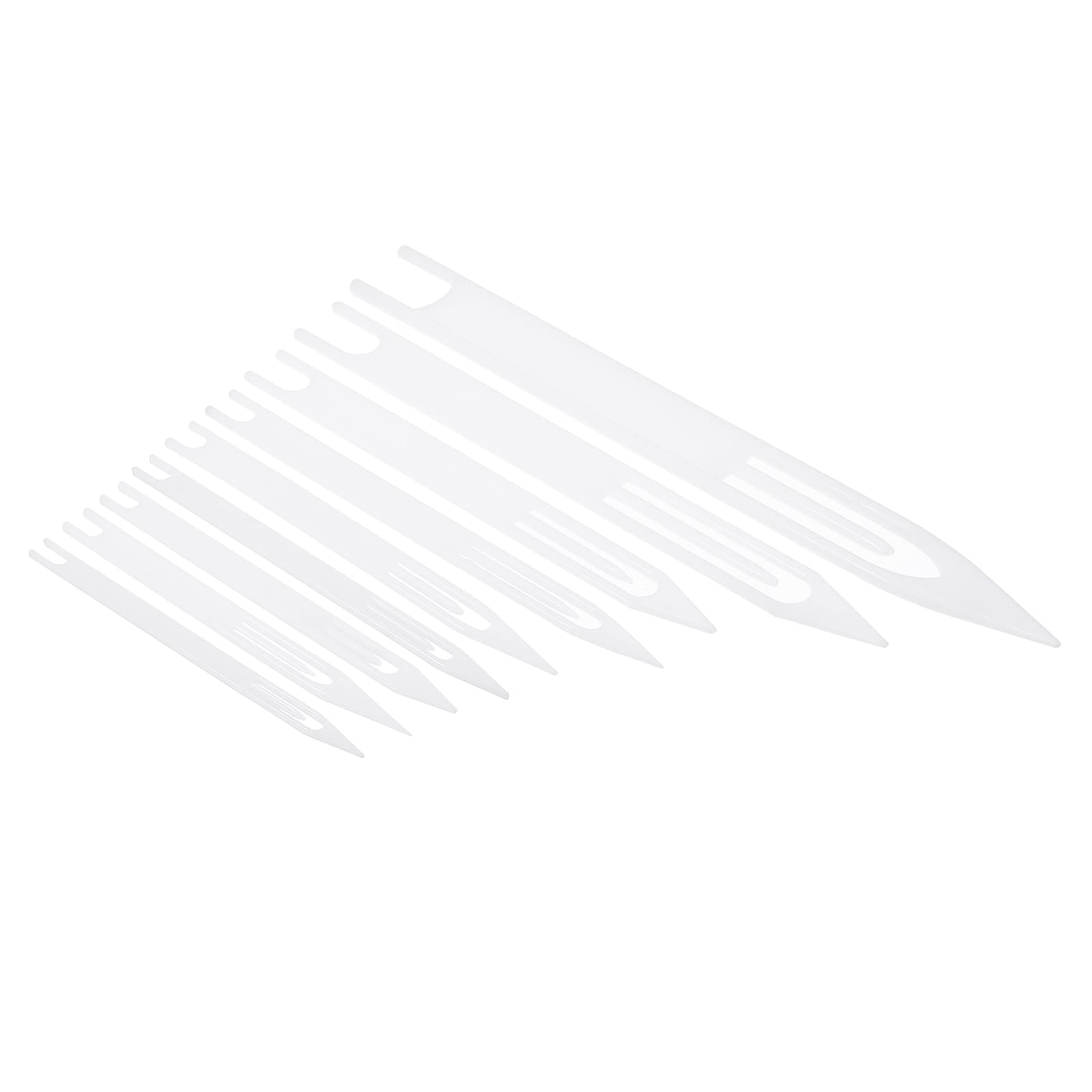 PATIKIL Netting Needle Shuttles Kit Plastic Fishing Net Repair Line Mending Tool, White Size 1# 2# 3# 4# 5# 6# 7# 8# 9#