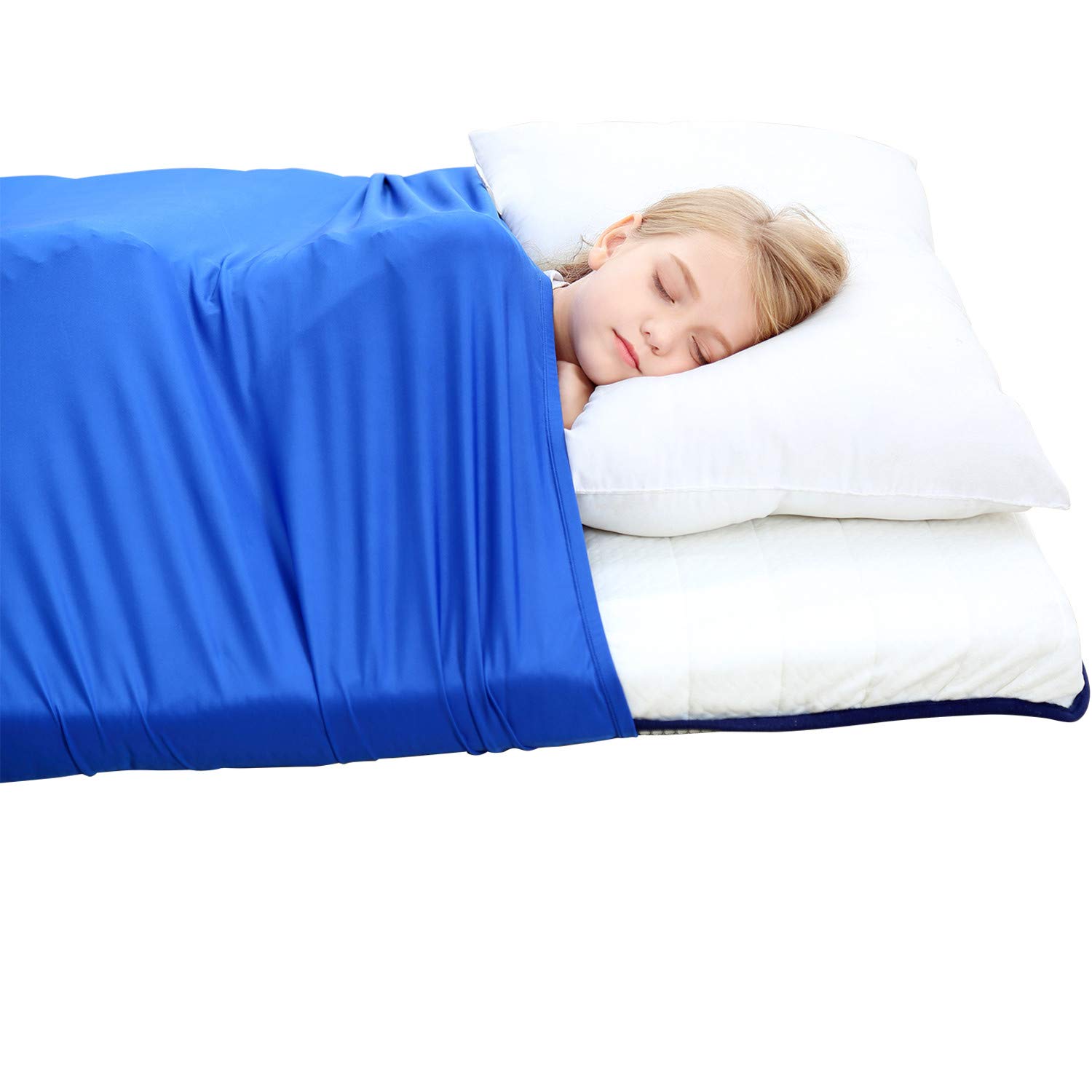 LAYOER Sensory Bed Sheet for Kids Compression Adjustable Breathable Stretchy Alternative to Weighted Blankets Relaxing Comfortable Sleeping(Full)