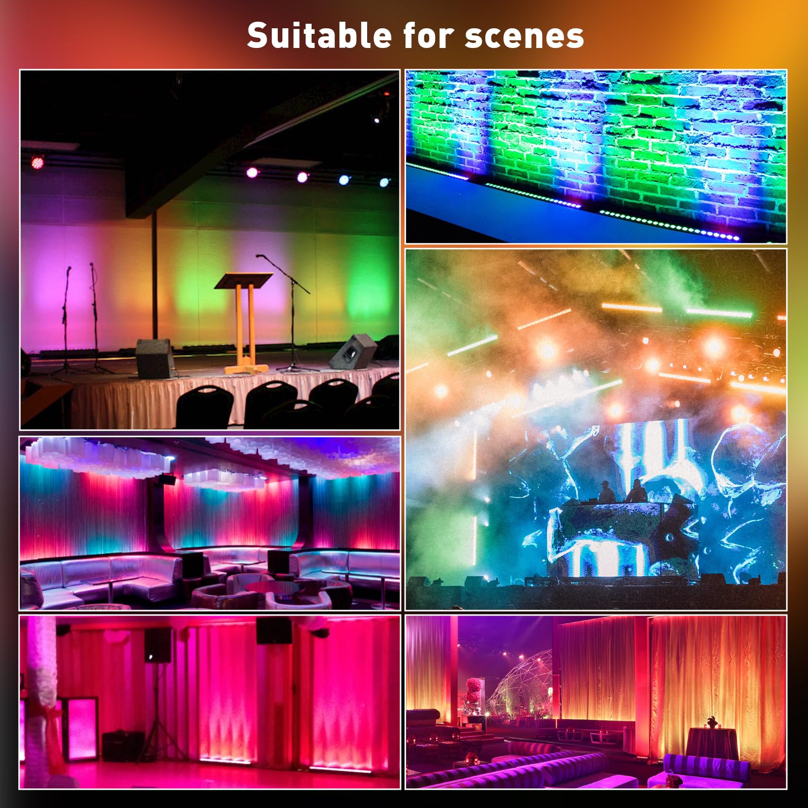 LED Wash Light Bar - OPPSK 40" 96W 4IN1 RGBA 24LED Stage Light Bar with Chase Effect Sound Activated Auto Play by DMX Master Slave Control for Wedding Church Music Dance DJ Party Stage Lighting