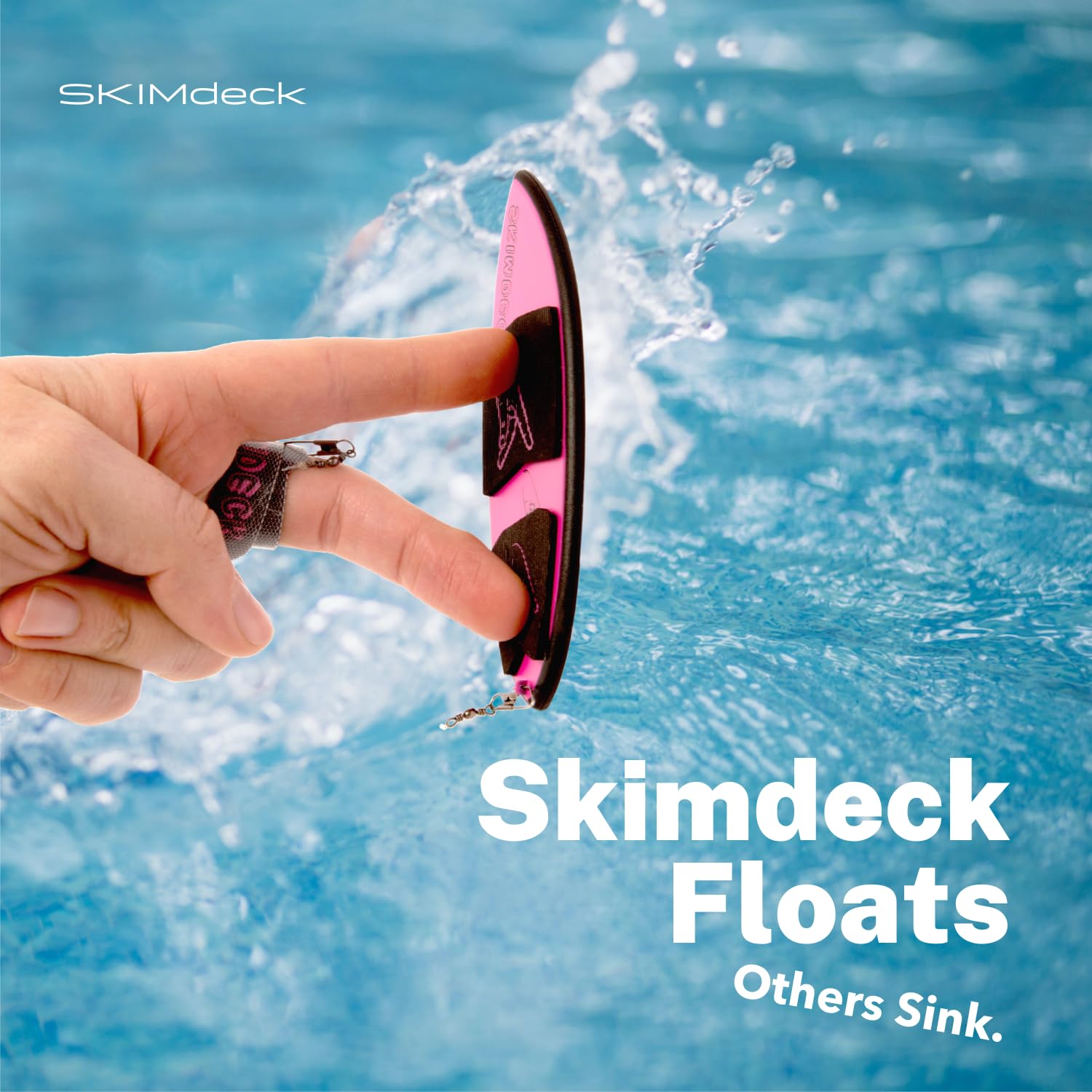 Skimdeck Professional Floating Finger Board Surf Skim Board for Fingers (Blue/Black)