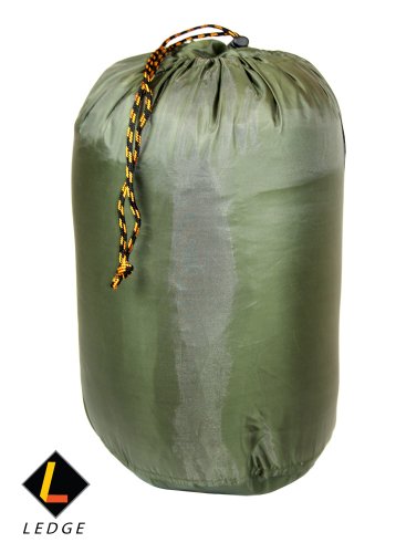 Ledge Sports Ridge +30 Classic Rectangular Sleeping Bag with Stuff Sack (75 X 30, Green)