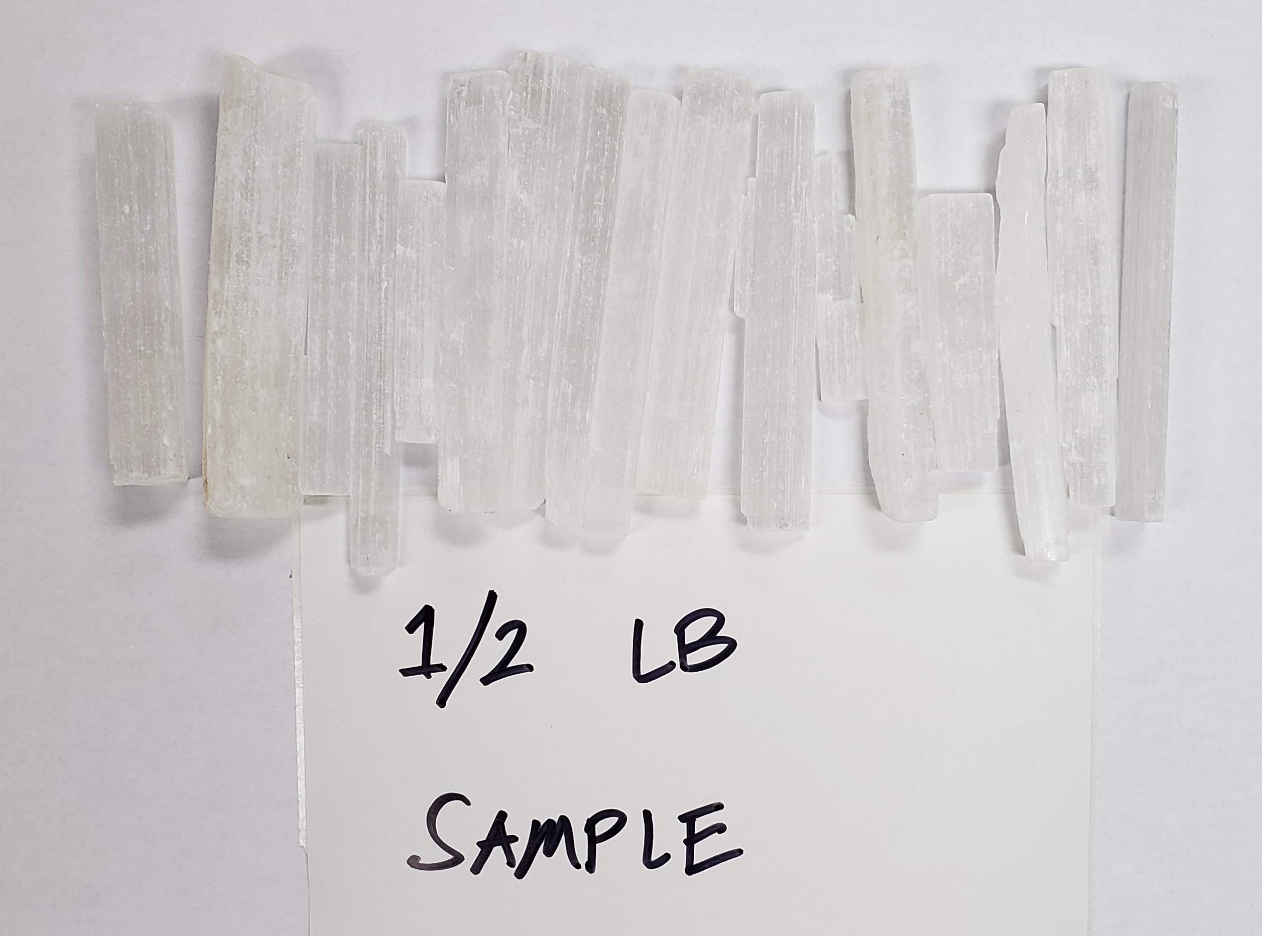 MINERALUNIVERSE 1/2 Lb Selenite Sticks Small - Selenite Wands for Crystal Healing - Natural Healing Crystal Stones for Wicca and Reiki
