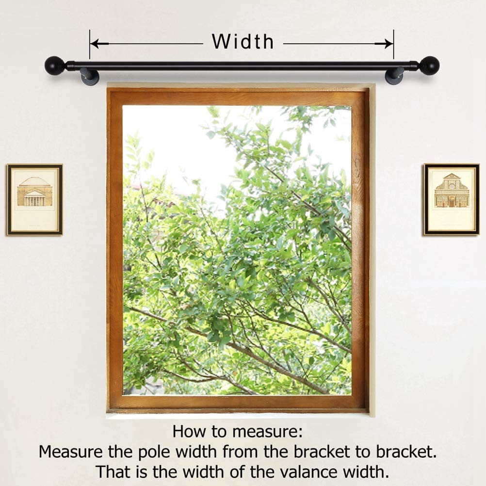 LUXCHIC Grey Chenille Curtains Valance for Living Room Window Waterfall Valance for Kitchen, Rod Pocket (Gray, 59'')
