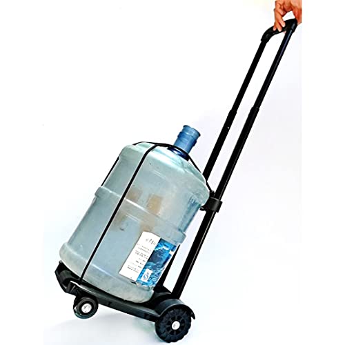 WDBBY Portable Foldable Two-Wheeled Luggage Shopping Travel Cart Flatbed Trailer Trolley Barrow Hand Tools