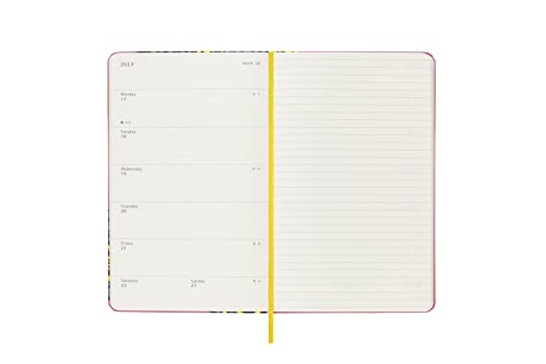 Moleskine Limited Edition Frida Kahlo 12 Month 2023 Weekly Planner, Hard Cover, Large (5" x 8.25"), Pink