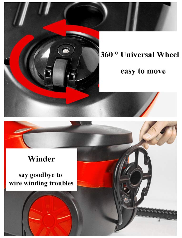 Moongiantgo 2000W Multipurpose Steam Cleaner Home Steam Cleaning Machine 1.5L Continuous Add Water for Kitchen House Chemical-Free Cleaning with Interchangeable Accessories (110V US Plug)