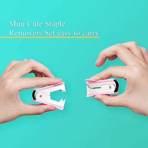 Lincia 9 Pack Staple Removers Set Staple Puller Staple Remover Tool for Office School Home 3 Colors (Pink, Purple, Green)