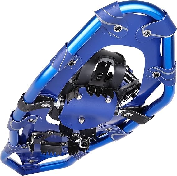Norske Series Ligthweight Aluminum Frame Snowshoe Kit with Quick-Lock Trekking Poles, Heel Lift, Quick Release Bindings & XPE Ever-Flex Decking, Includes Waterproof Carry Bag, 25" Up to 200 lbs.