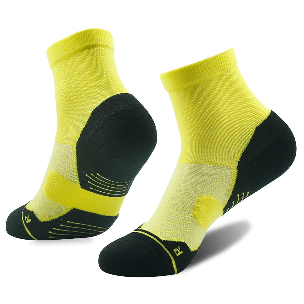NIcool Running Socks for Men Women Fashional Arch Compression Support Athletic Quarter Socks Purple