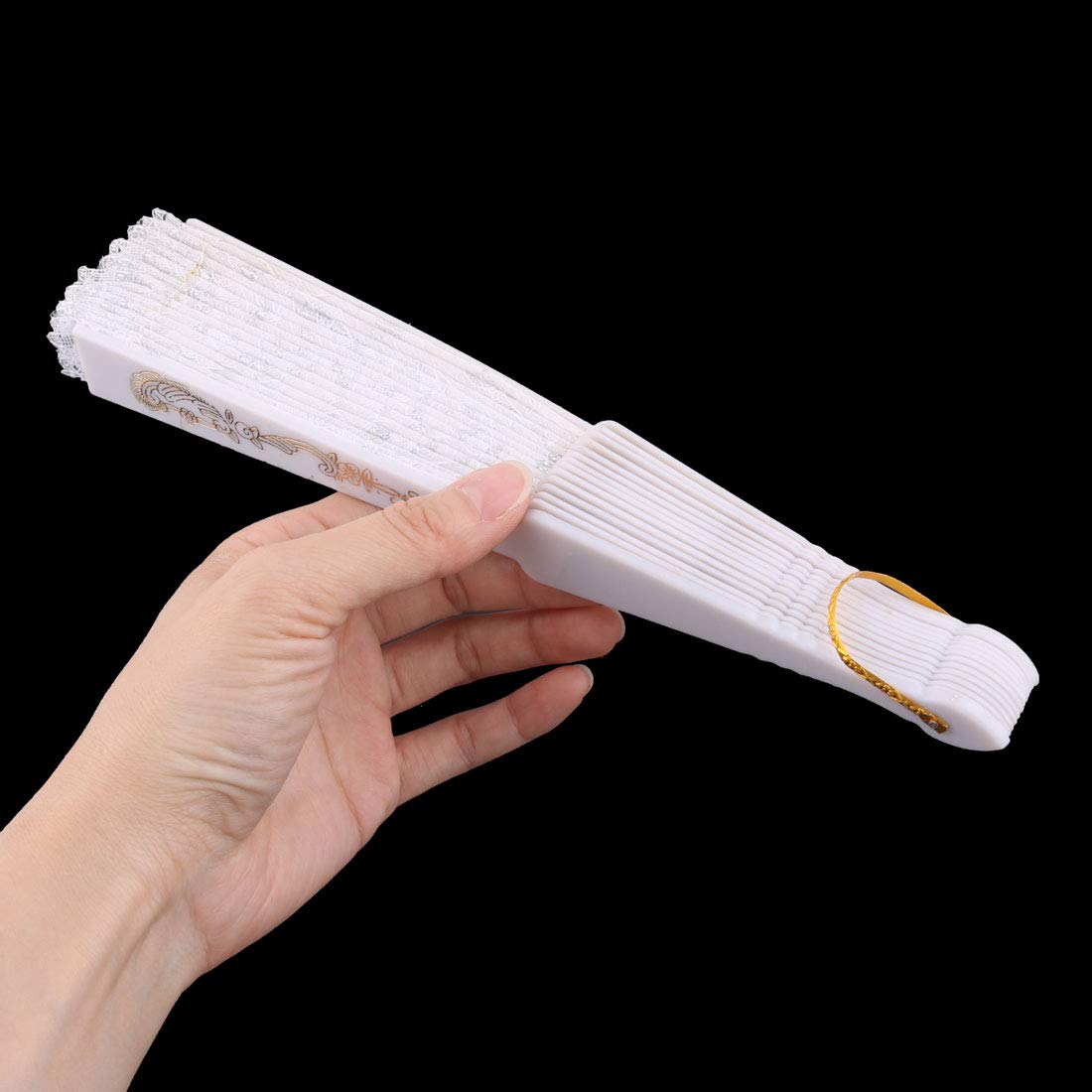 Qtqgoitem Non-woven Fabric Flower Pattern Travel Craft Foldable Cooling Hand Fan 1.5 Inch Width (model: 475 748 5b4 61a b01)