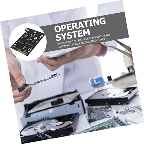 SOLUSTRE Dual Accessory Hard Replacement Double Computer Adapter to SSD Converter Iii Card Msata Drive Reader