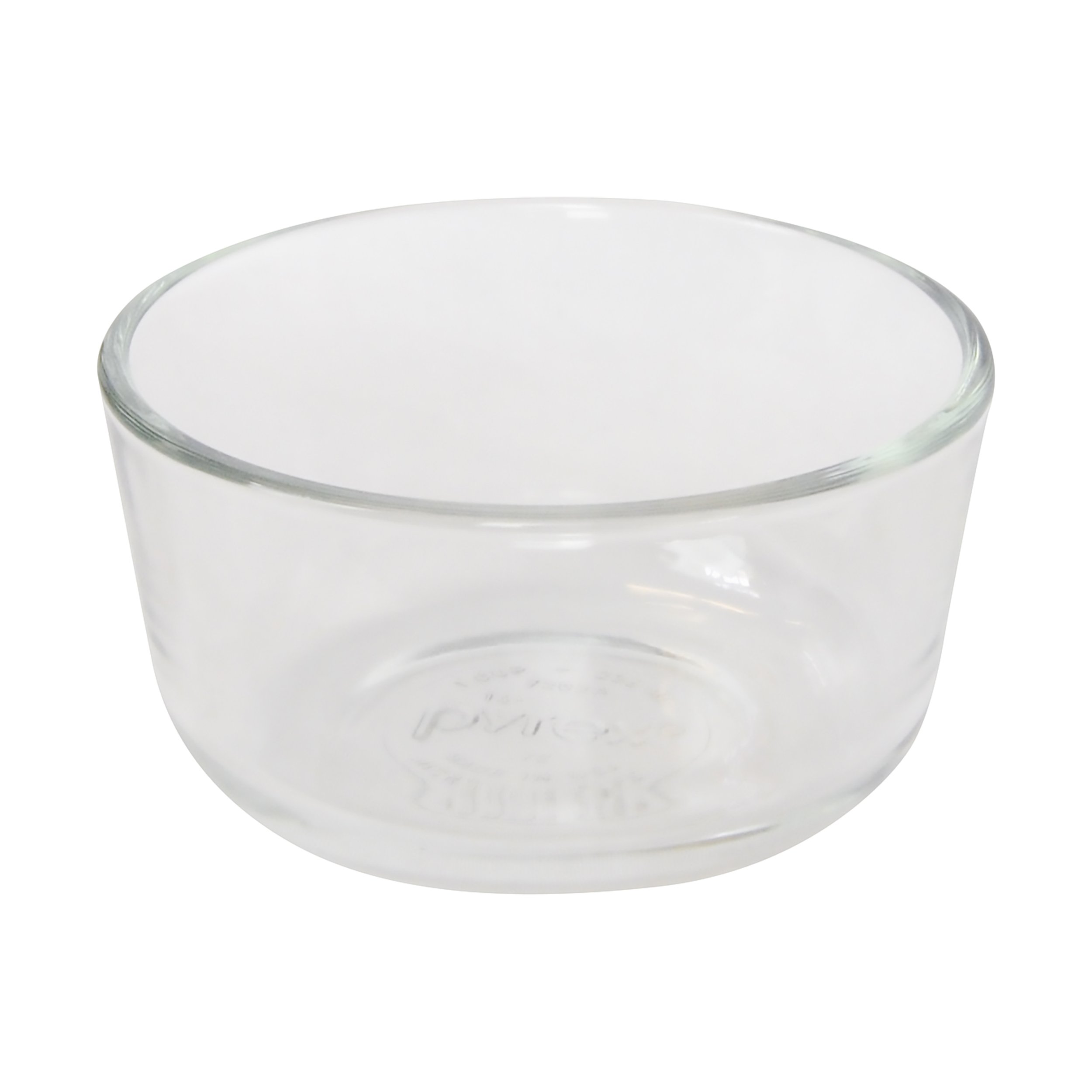 Pyrex (6 7200 Glass Bowls & (6) 7200-PC Poppy Red Lids Made in the USA