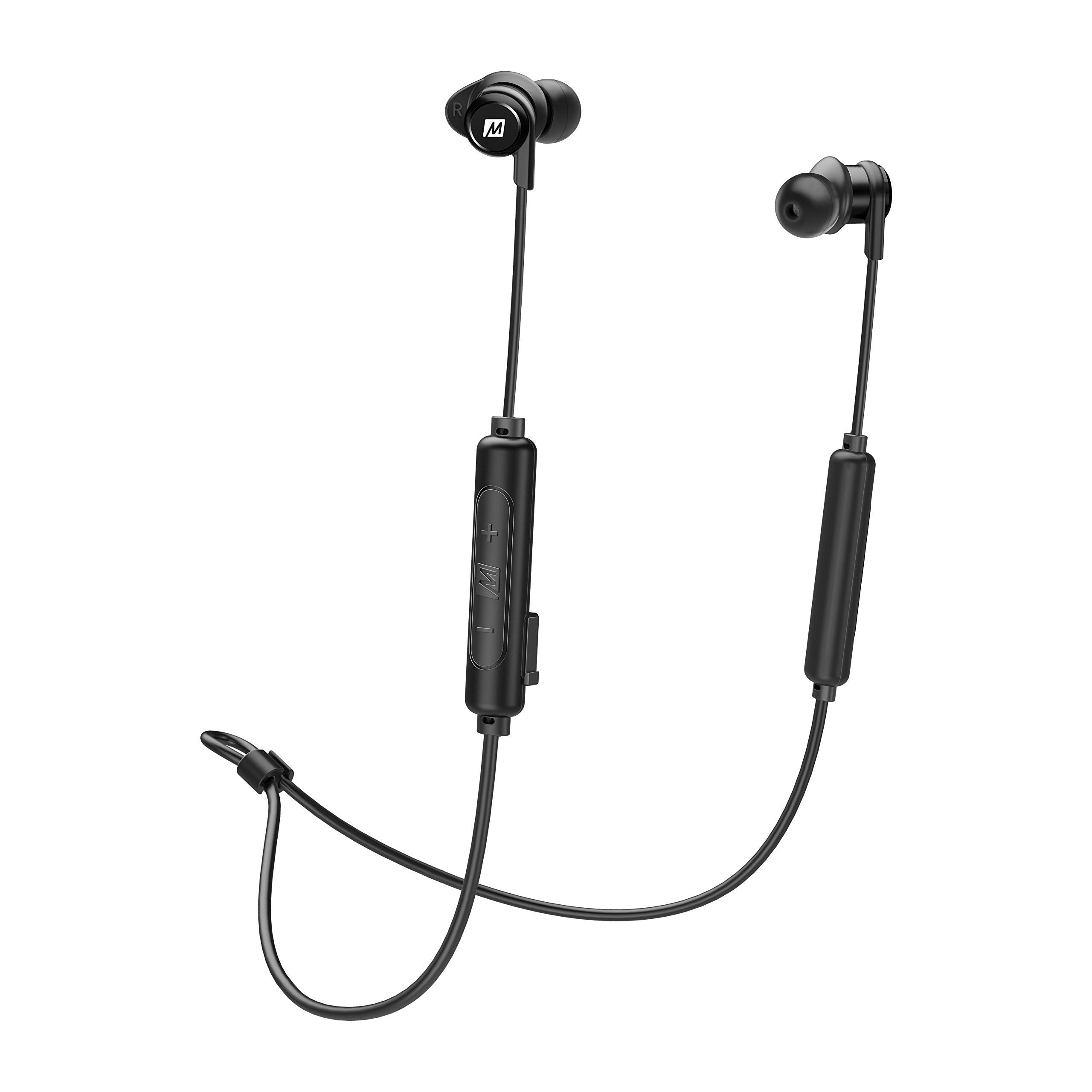MEE audio M9B Bluetooth Wireless Sweatproof in-Ear Headphones with Headset (Bluetooth 5.0; 9 Hour Battery Life) (Renewed)
