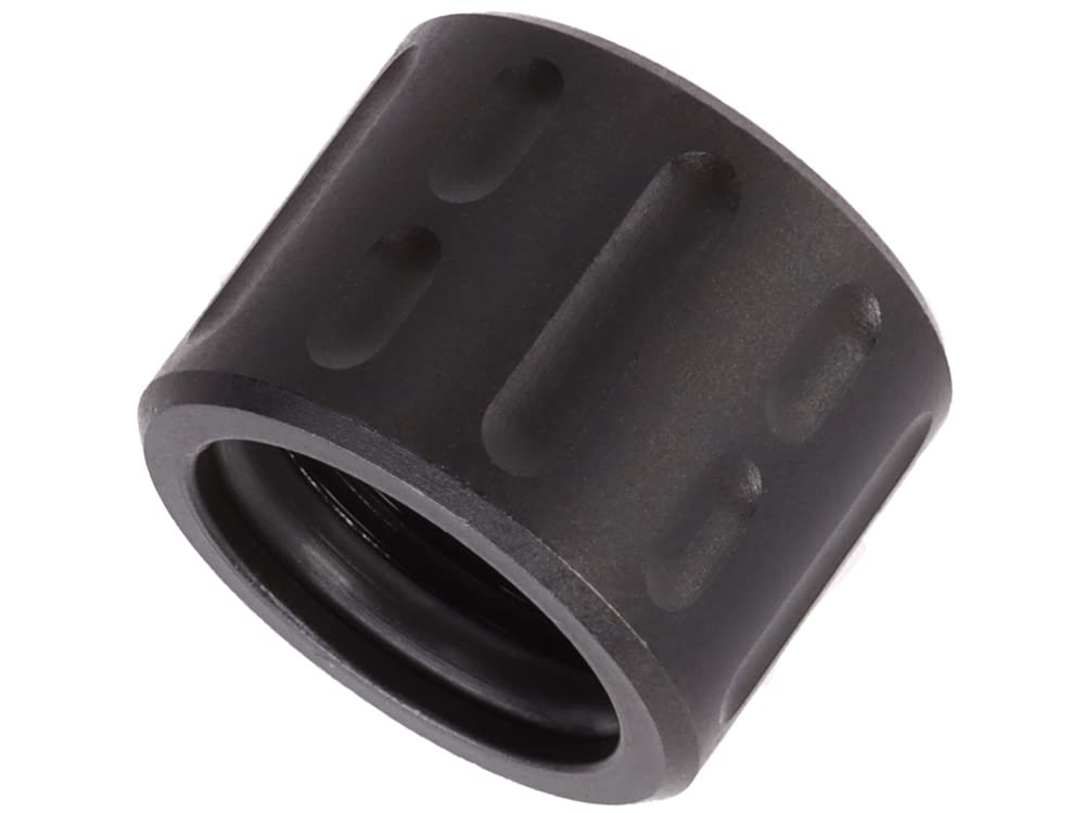 NDZ Performance 1/2x28 Thread Protector Stainless Steel with O-Ring, Knurled in Stainless Steel