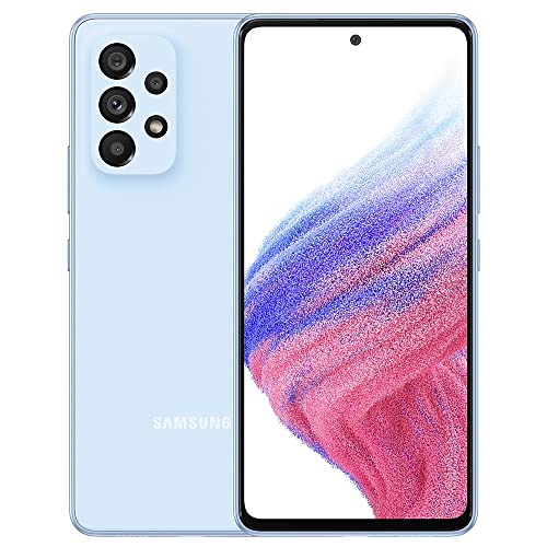 Samsung Galaxy A53 5G (128GB, 6GB) 6.5" 120Hz Full HD+, IP67 Water Resistant, Dual SIM GSM 4G VoLTE Unlocked (For T-Mobile, Metro, Global) International Model A536E/DS (Awesome Blue)(Renewed)
