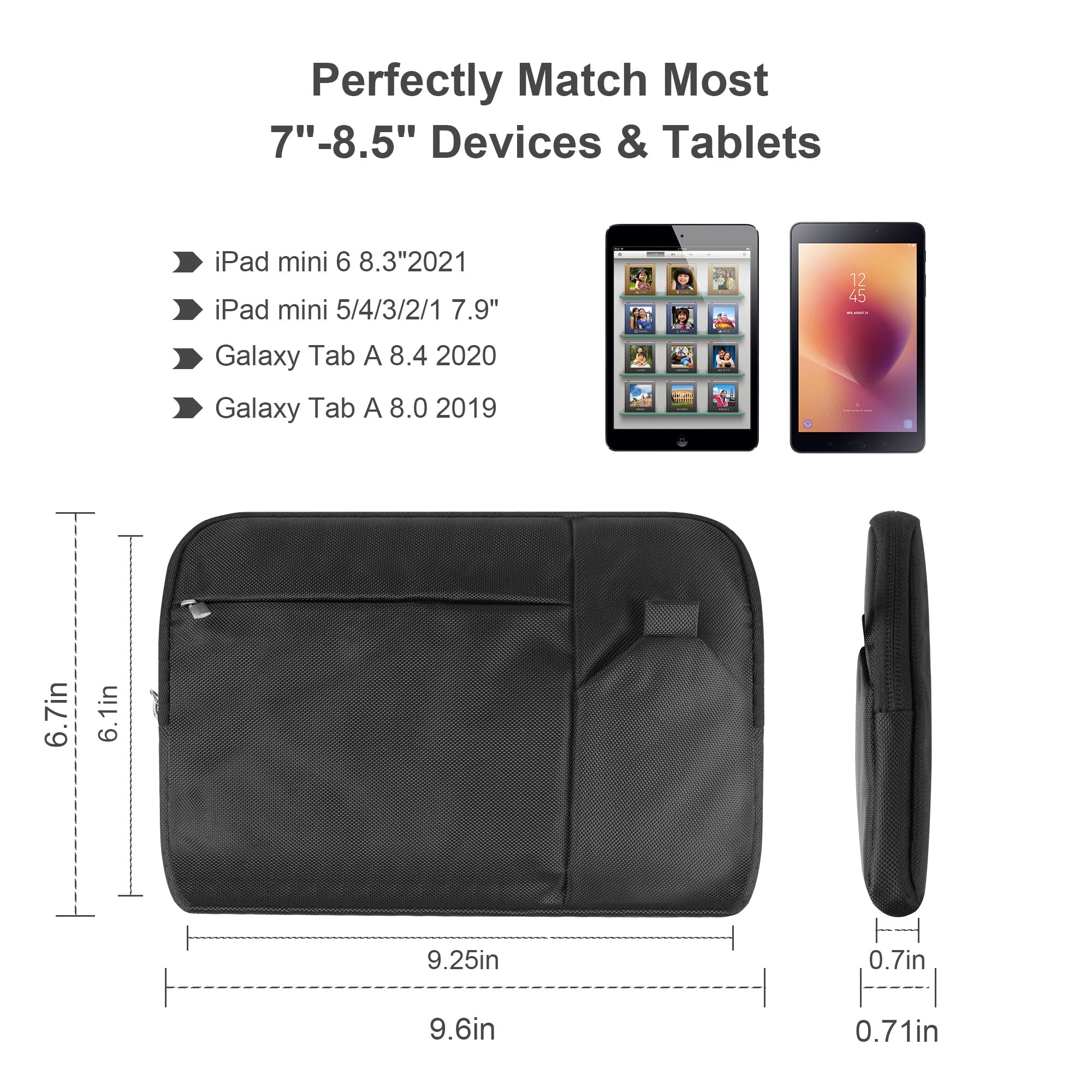 Tablet Sleeve Case for Microsoft Surface Pro 3, Laptop Sleeve Cover (Black-2)