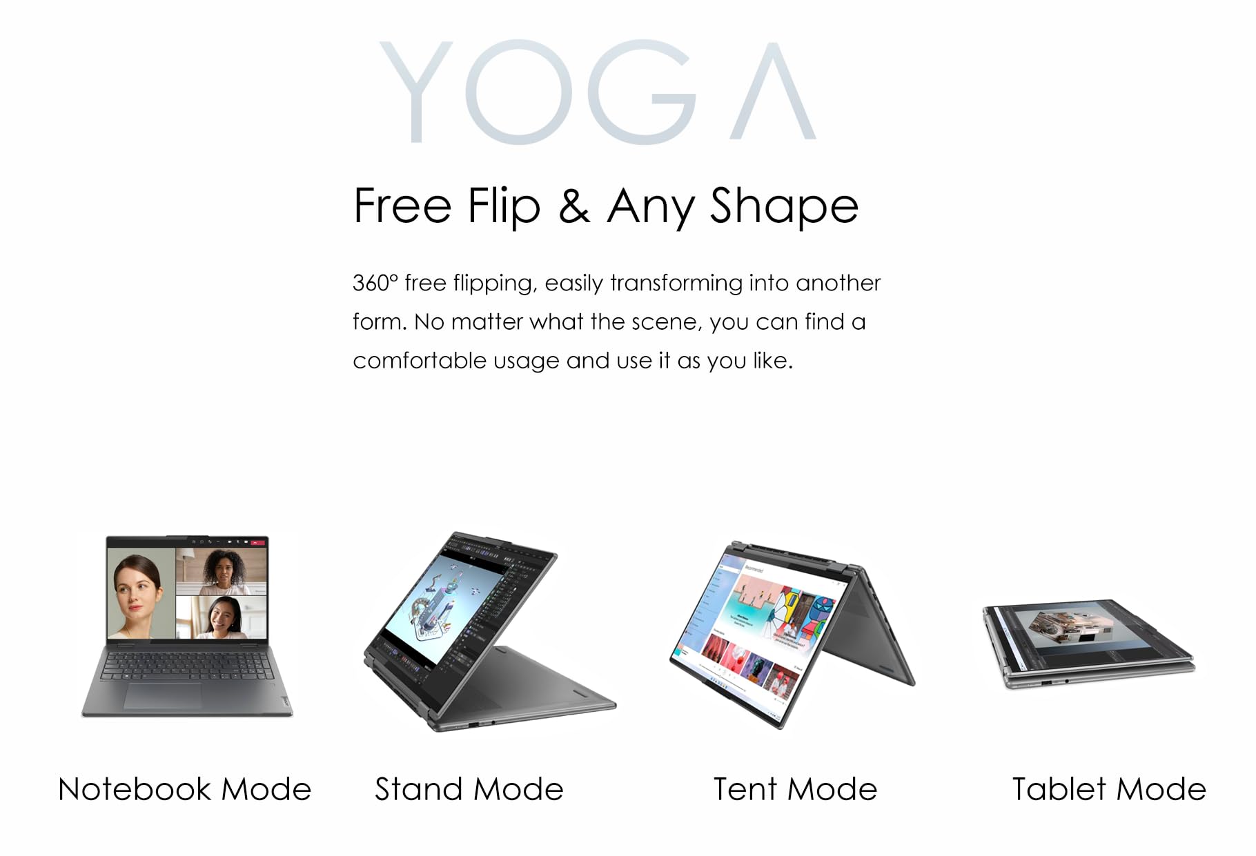 LENOVO Yoga 7I 2-in-1 16" 16:10 2.5K 400Nits Touch Laptop, Intel 12-Core i5 1240P Evo, 2X Thunderbolt 4, Wi Fi 6, Backlit KB, Fingerprint Reader, Win11 (8GB RAM | 512GB PCIe SSD)