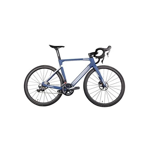 QYTECzxc Mens Bicycle Full Carbon Road Bike Flat Mount Disc Brake Bike Wheelset Max Tire 28mm with Axle (Size : Medium)