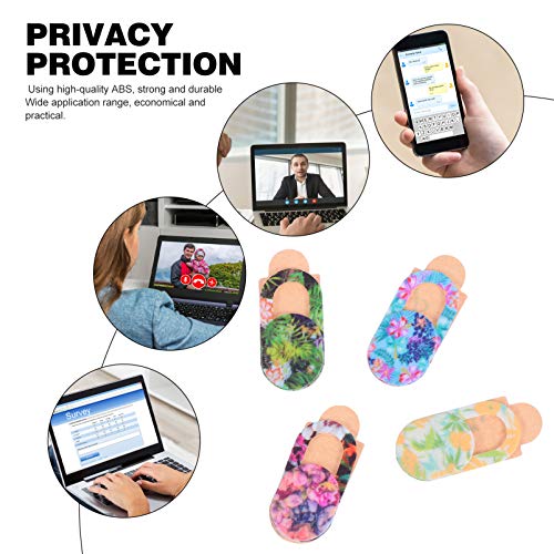 SOLUSTRE Tablet para Niños 4pcs Privacy Home Decor Slider Webcam Camera Ultra to Lid Pad Lens Flower Computer for Web Pattern Pro Tablet Laptop Cover Thin Smartphone Tablets Floral Phone Stickers