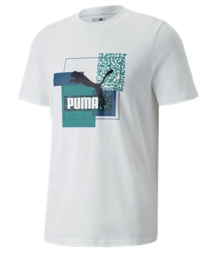 PUMA Men's Brand Love Tee, White, Small