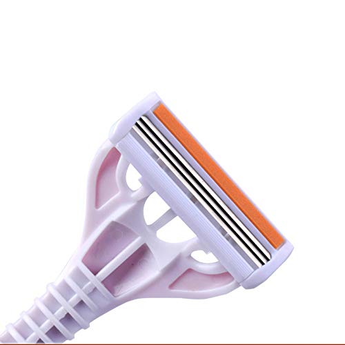 Luxtrip Disposable Razors for Women 3-Blade Disposable Razor 6 Count Disposable Ladies Razor pink