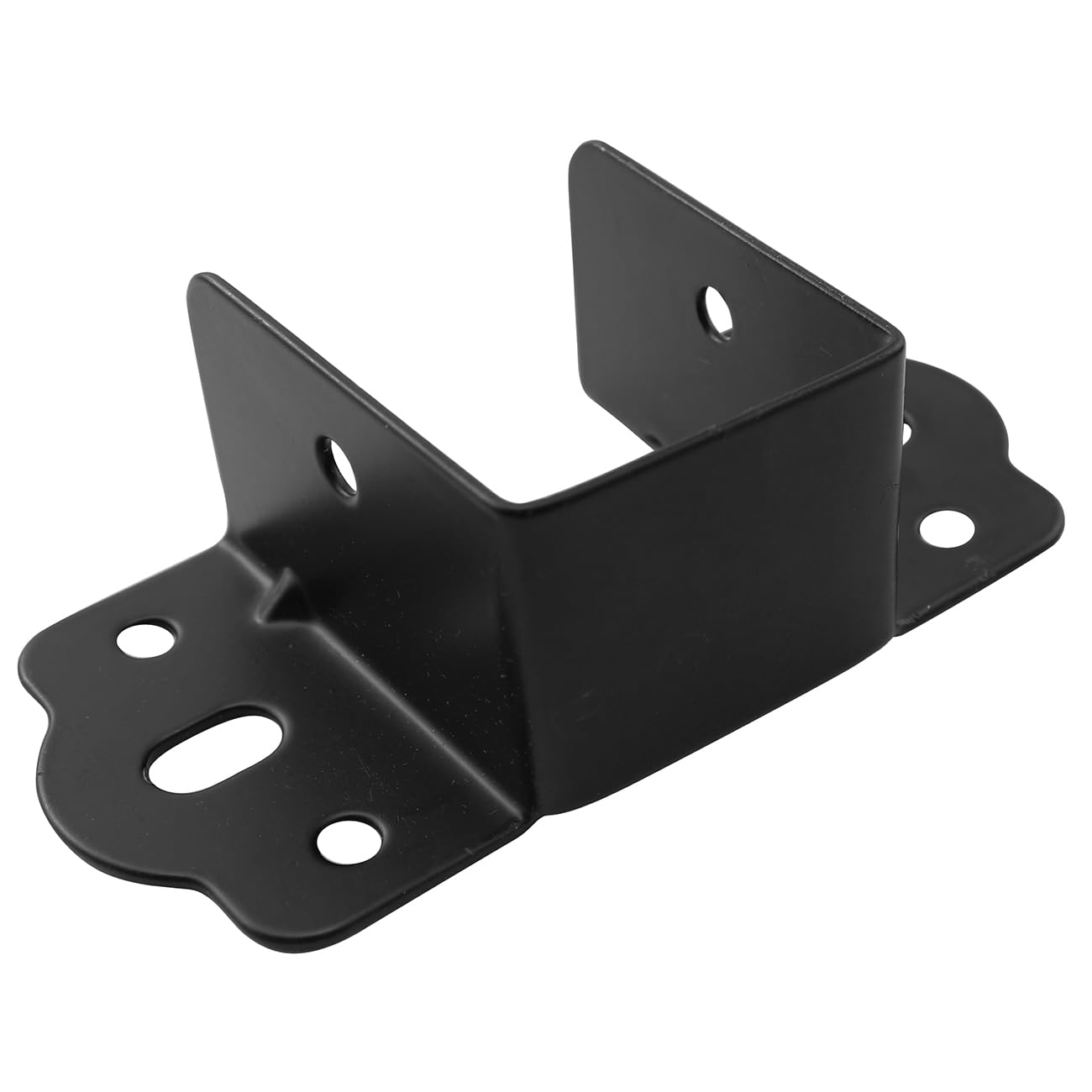 LQ Industrial 2pcs Heavy Duty Bed Rail Fittings Black Bed Frame Brackets Adapter U-Shape Bed Supporters Hardware
