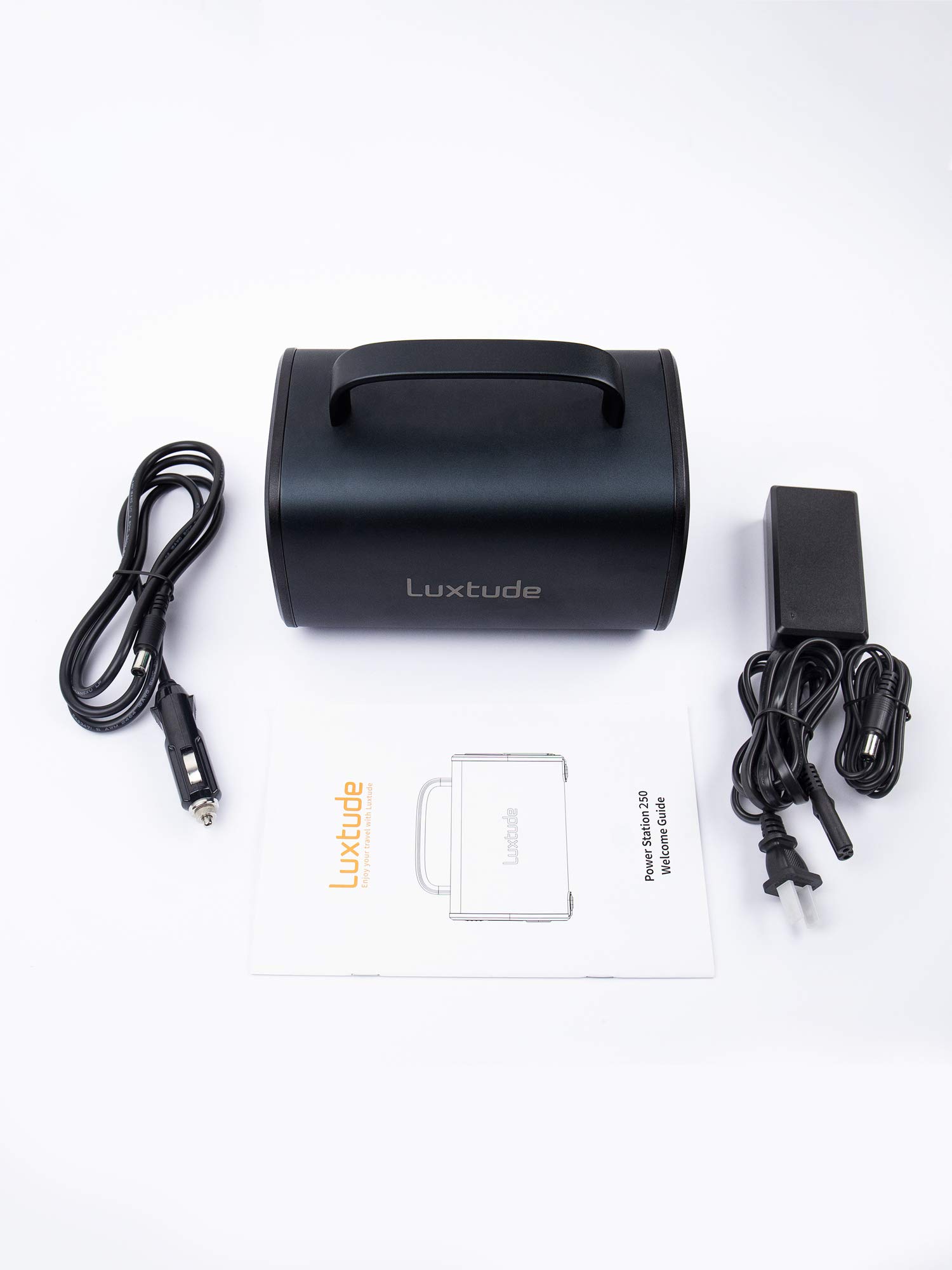 Luxtude Portable Generator 250M, 243Wh Portable Power Station, Solid Metal & Small Camping Generator, Solar Generator with AC Outlet 150W & PD 60W, Backup Battery for CPAP/Camping/Hurricane/Home Use
