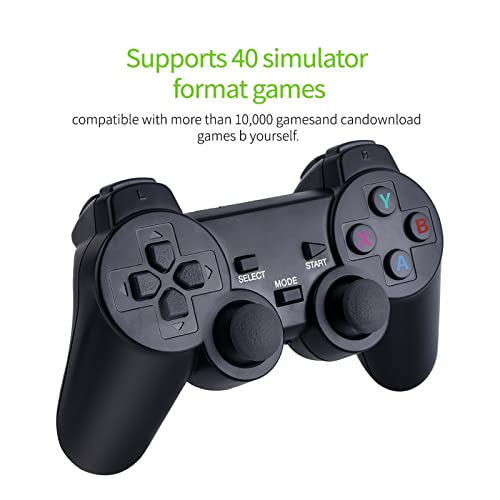 TOBAYA Gift Plug & Play Games Consoles Video Game Sticks Console 2.4G Double Wireless Controller Game Stick 4K 10000 Games 64GB Retro Games for PS1 GBA Christmas GIF