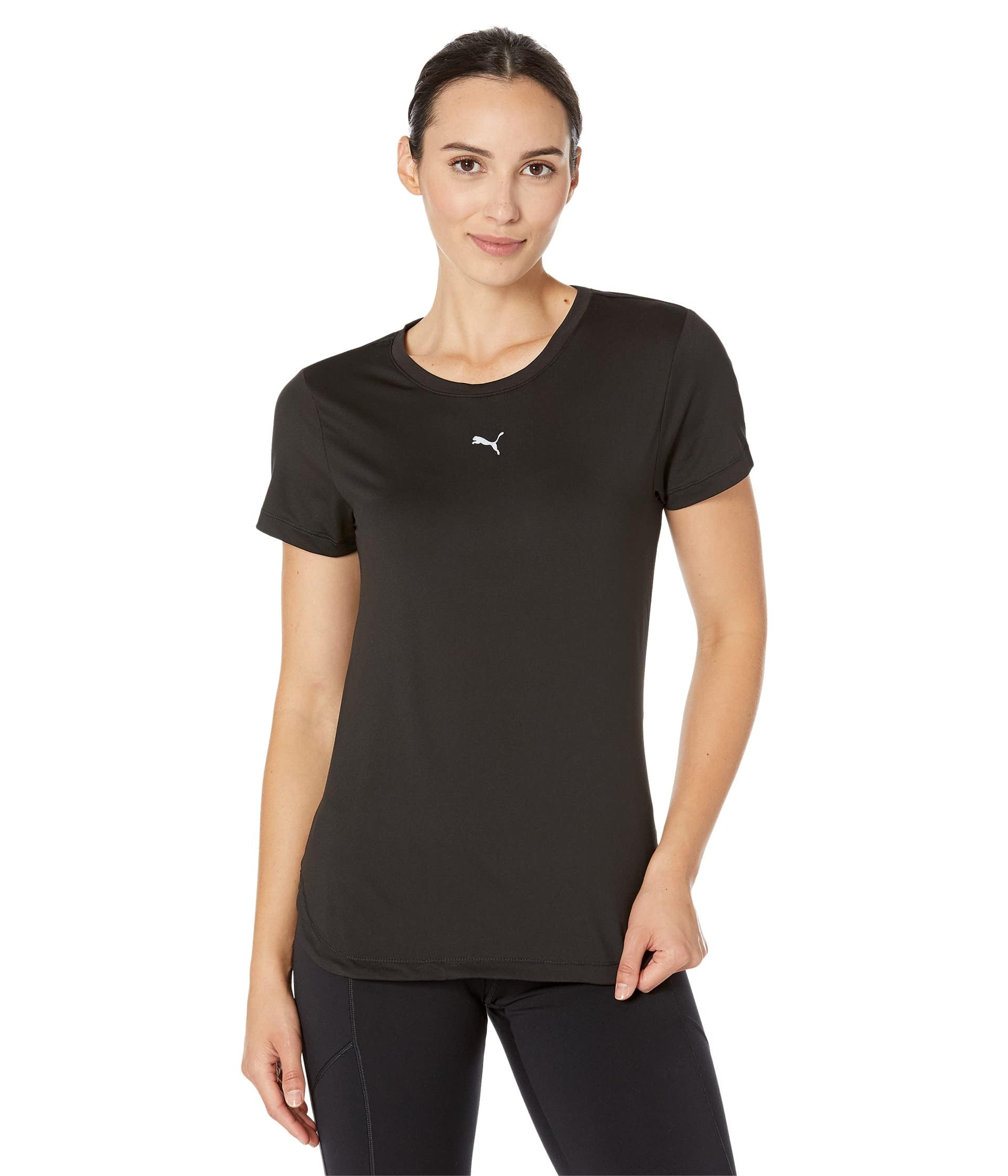 PUMA Women's Run Cloudspun Tee, Black, Medium