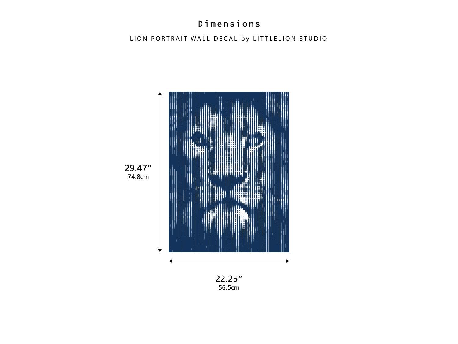 Lion Portrait Baby Nursery Wall Decal