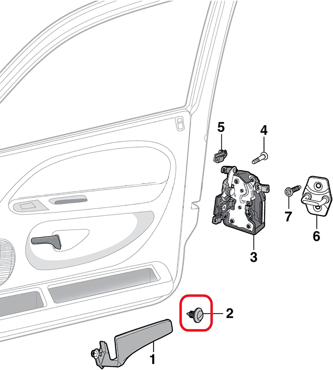Michaelia # N805155-S Interior Door Panel Clip Gripper Box (2919T Qty: 50)