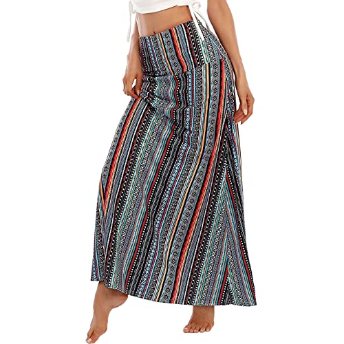 Skirts Holiday Dress A Long Bohemian Maxi Boho Prints Beach Line Women Summer Midi Velvet Summer Satin Mini