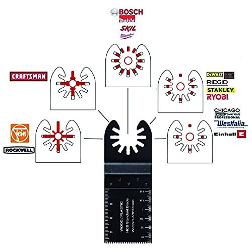 Oscillating Multi tool Saw Blades 25 pc Quick Release Tool kit for Wood Plastic Soft Metal Cutting Quick Release Saw Blades Compatible with Fein Multimaster Bosch Makita Milwaukee Rockwell Ryobi