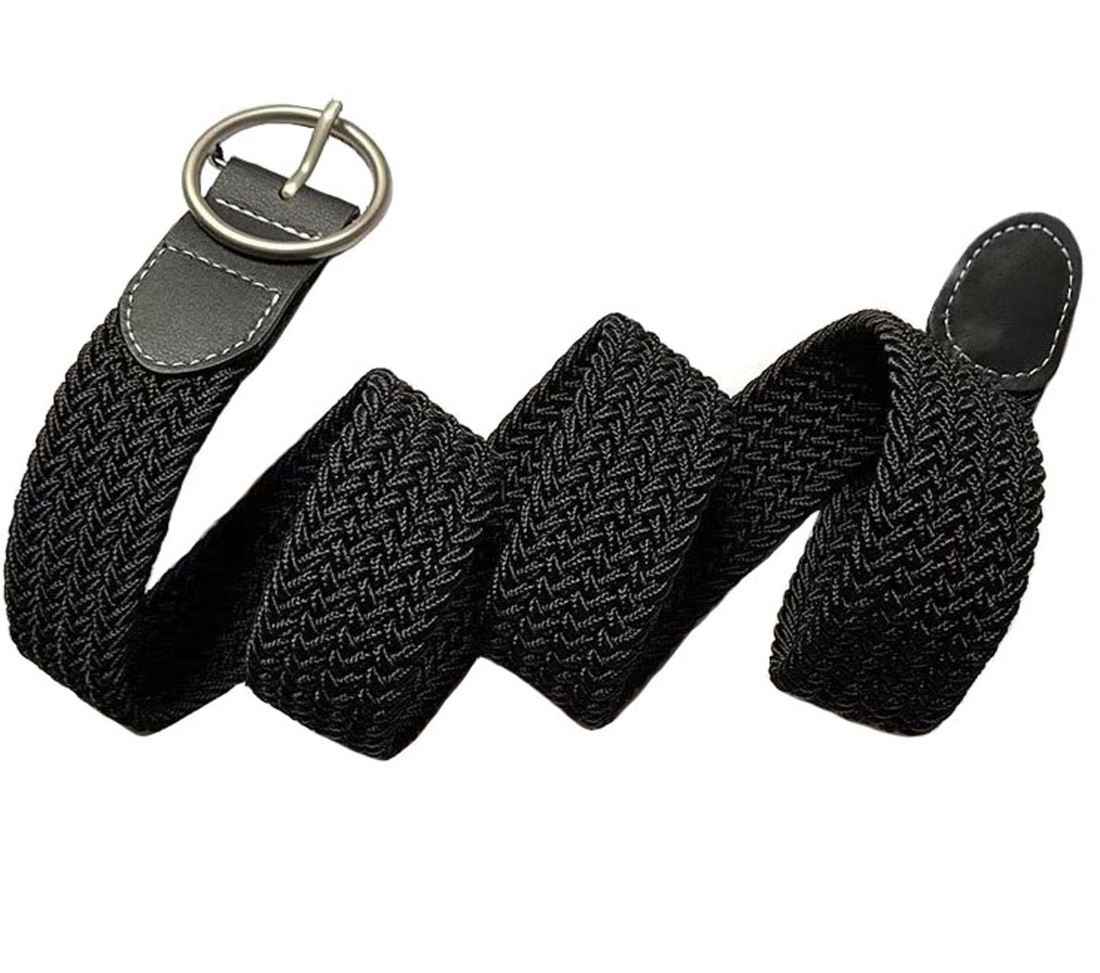 Swtddy 2 Pack Women's Stretch Braided Web Belts Elastic For Jeans Casual Pants Dresses Belt