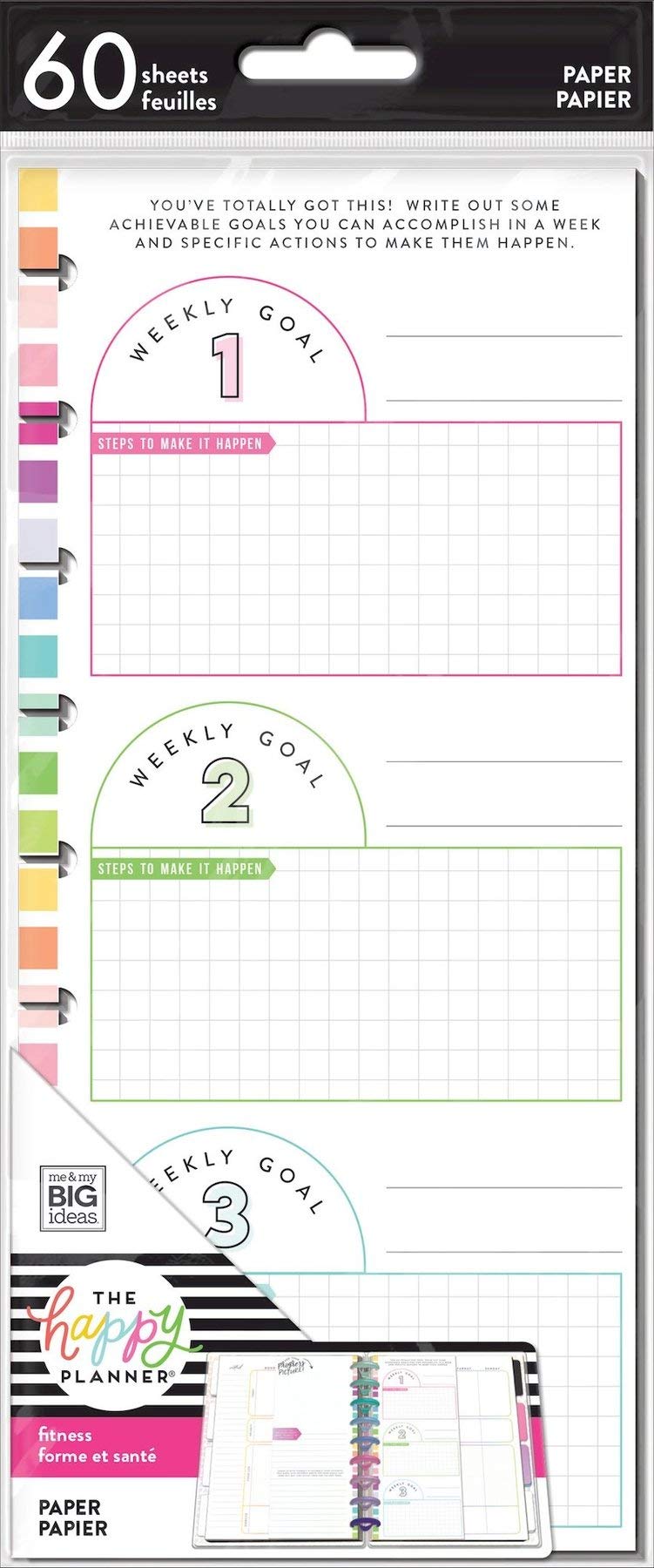 ME & MY BIG IDEAS PLANNER HALF SHEET FITNESS