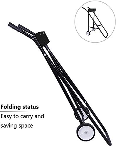 LEADALLWAY Outboard Boat Motor Stand Display Carrier Cart (Black Foldable Type)