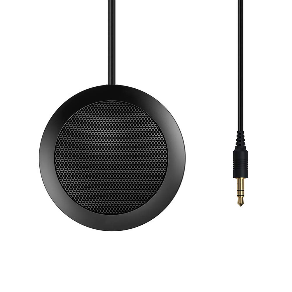 MUTOCAR Conference Microphone 3.5mm, Desktop Microphone, Omnidirectional Condenser Boundary PC Mic for Streaming, VoIP Calls, Skype, Chatting (Windows/Mac)